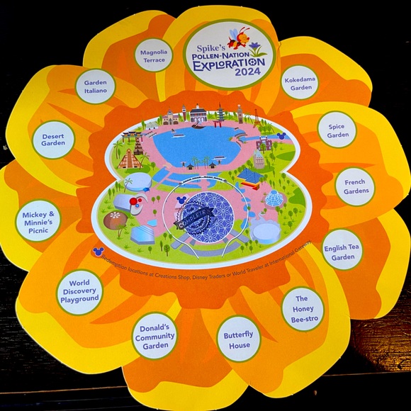 Disney | Office | 224 Epcot Spike The Bee Pollennation Exploration Map ...